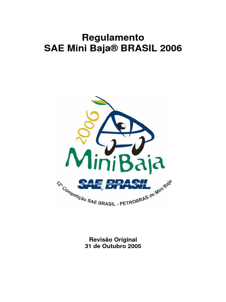 Mini Baja 2006 Regra 2006 Rev Pdf Motores Engenharia