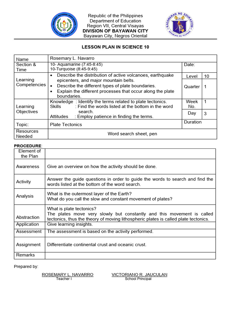 Science 10 - Q1 - W1 - D2 | PDF