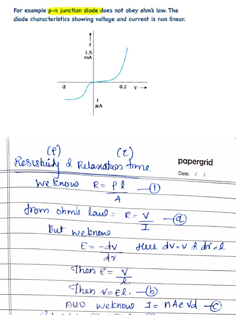 Current Electricity 3rd Session | PDF