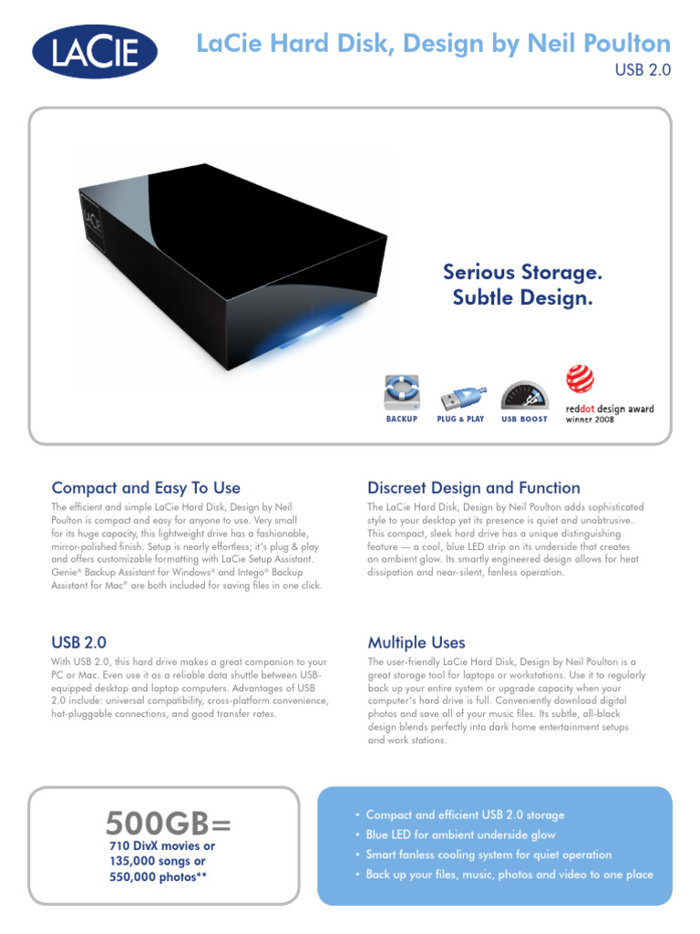 Lacie HDD | PDF | Usb | Hard Disk Drive