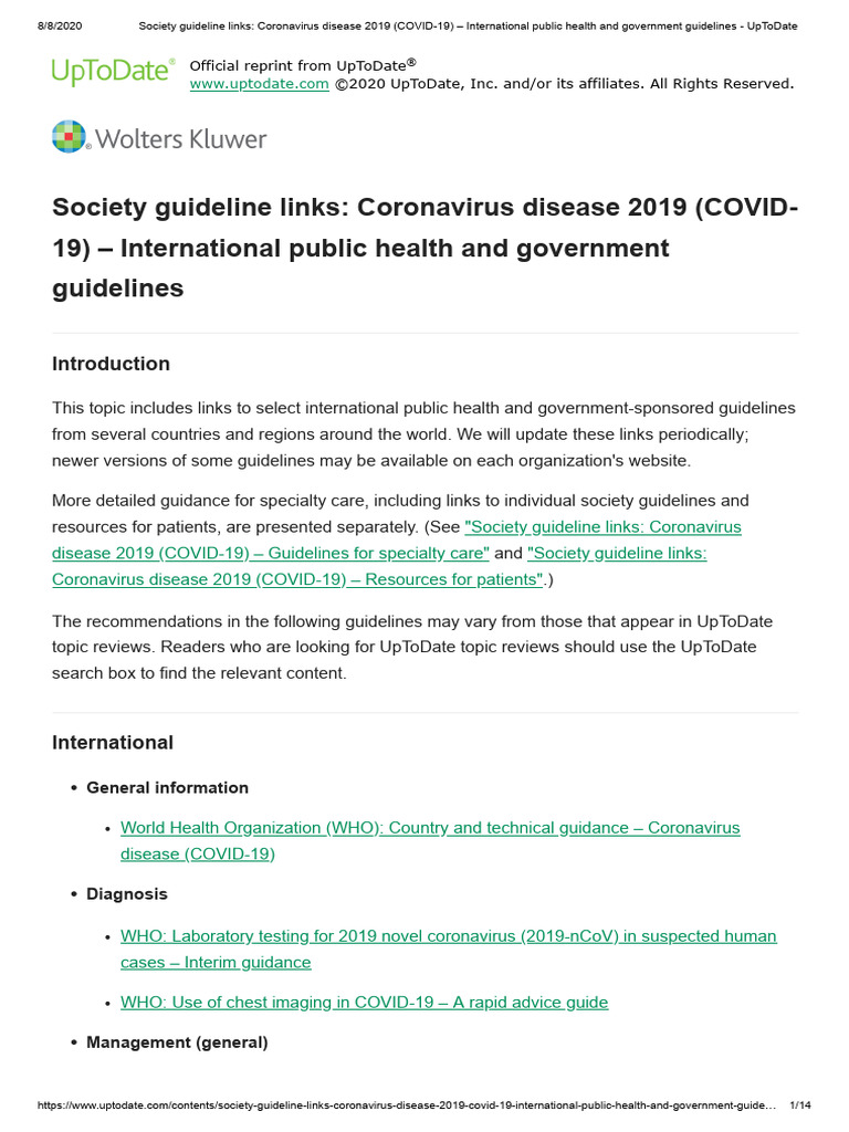 Society guideline links_ Coronavirus disease 2019 (COVID-19 ...
