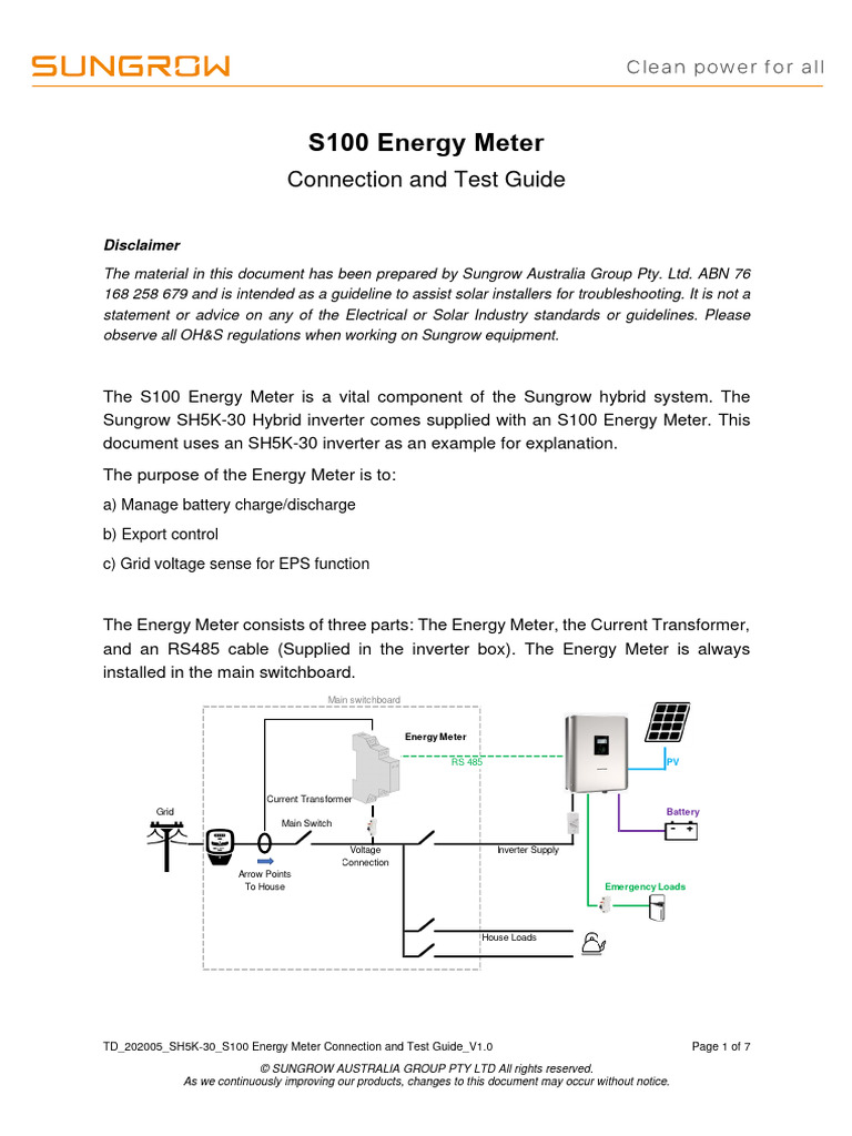 S100 Energy Meter Connection Guide | PDF | Power Inverter ...