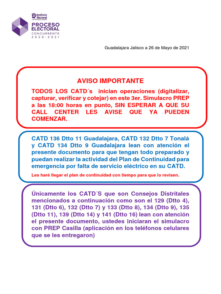 Indicaciones 3er Simulacro PREP CATD S | PDF | Informática