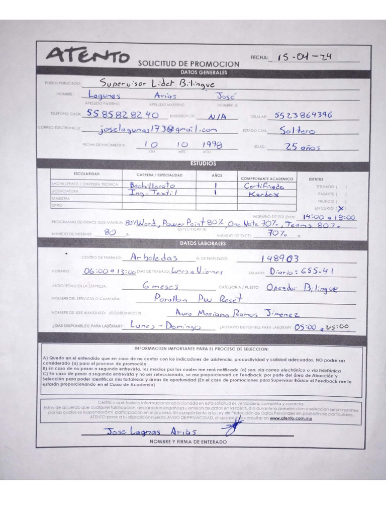 Licitud de Promoción | PDF