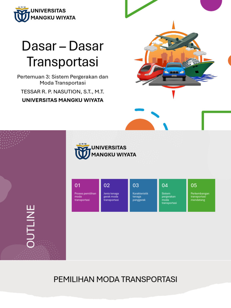 Sistem Pergerakan Moda Transportasi Pdf Teknologi Rekayasa