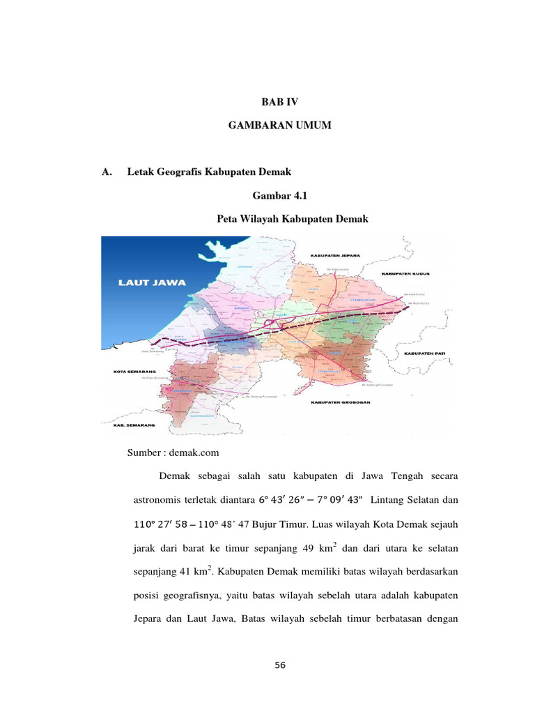 Geografi dan Demografi Kabupaten Demak | PDF