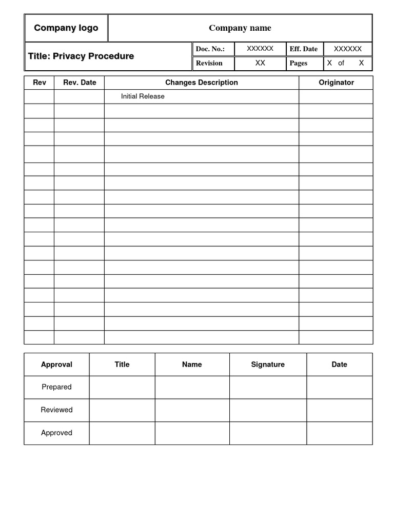 4, SVAP - Privacy Procedure | PDF | Privacy | Confidentiality