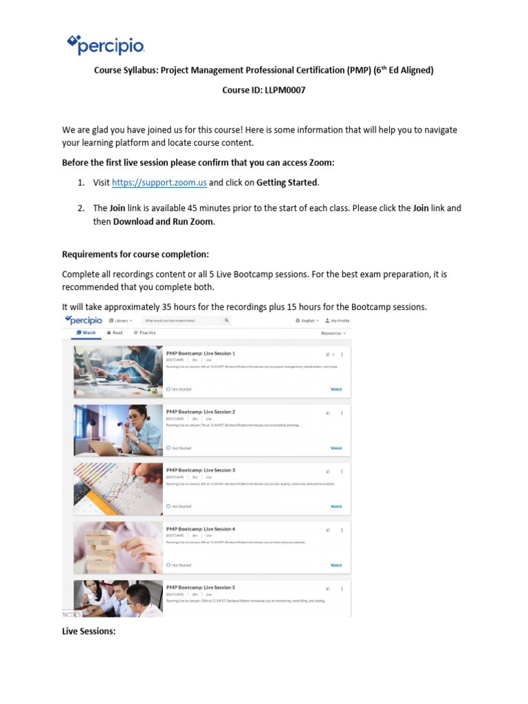 PMP Certification Course Syllabus | PDF | Project Management ...