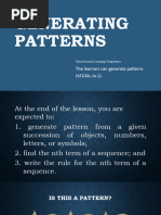 Generating Patterns | PDF | Sequence | Mathematics