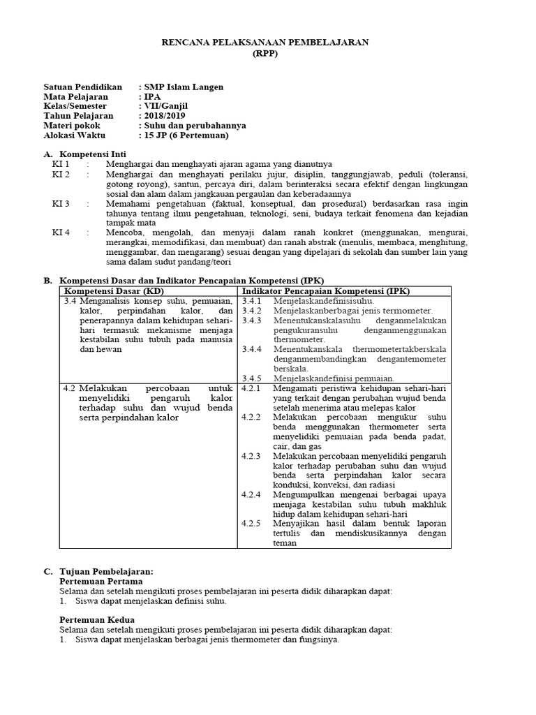 RPP Bab 4 | PDF | Sains & Matematika