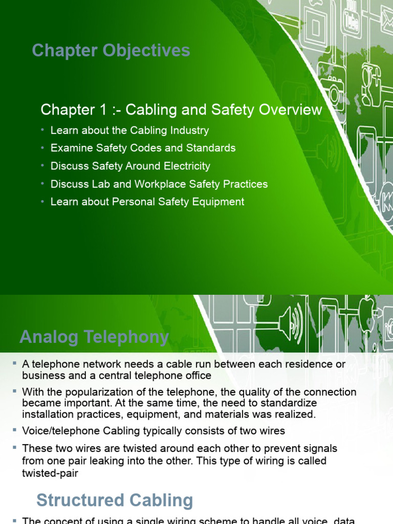 Ch01 - Cabling and Safety Overview | PDF | Cable Television | Electrostatic Discharge