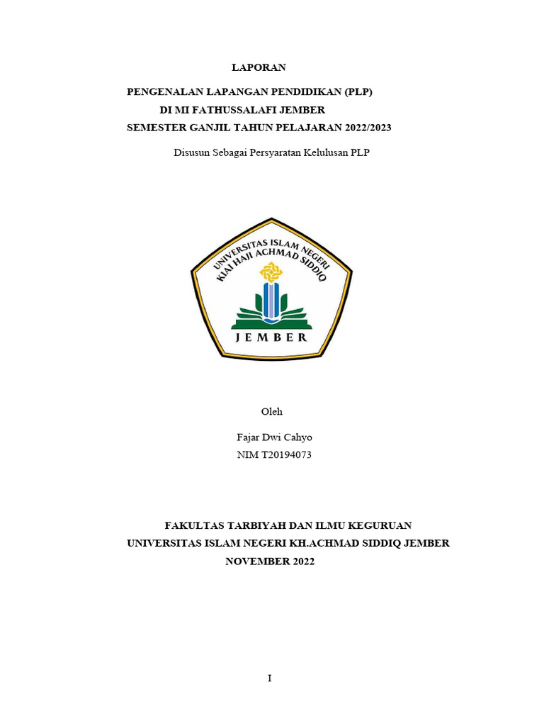 Laporan PLP | PDF
