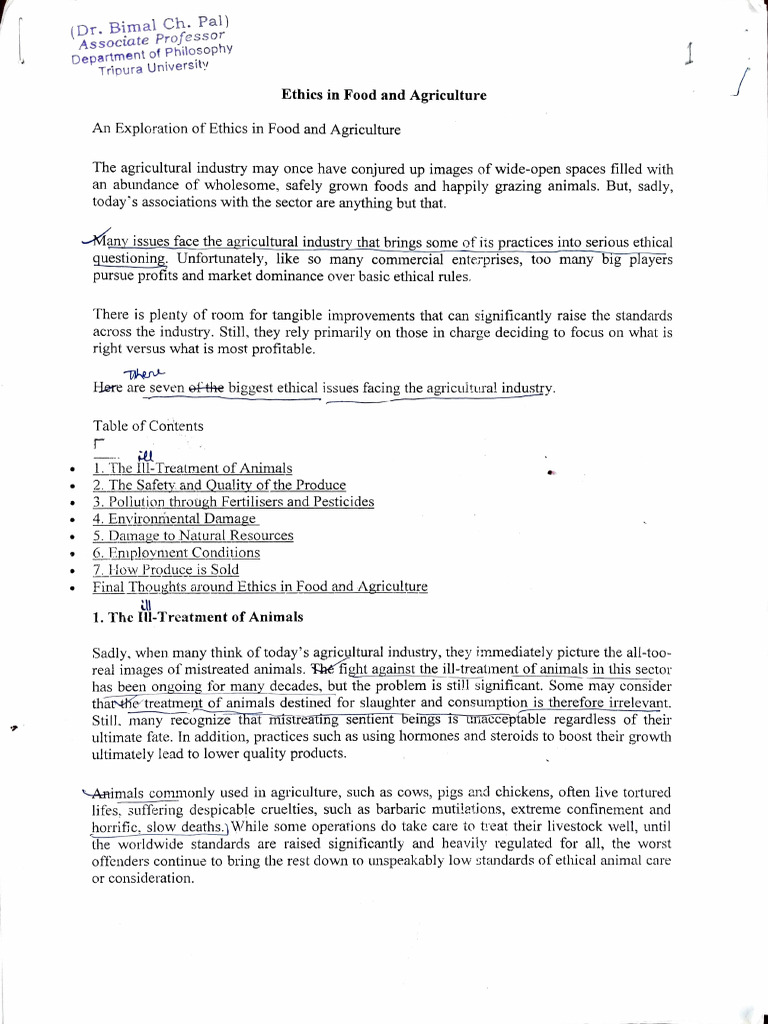 Food Ethics | PDF | Agriculture | Meat