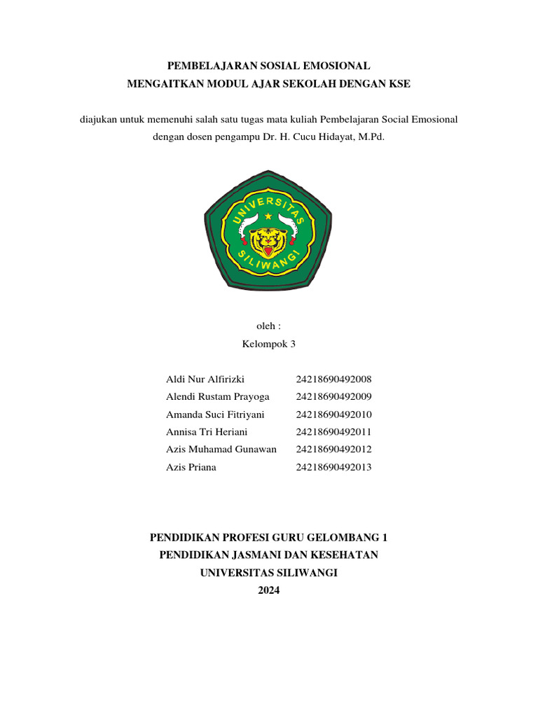 Pse - Kelompok 3 - Modul Ajar Fase C Kelas 5 - SDN 2 Gunlip | PDF
