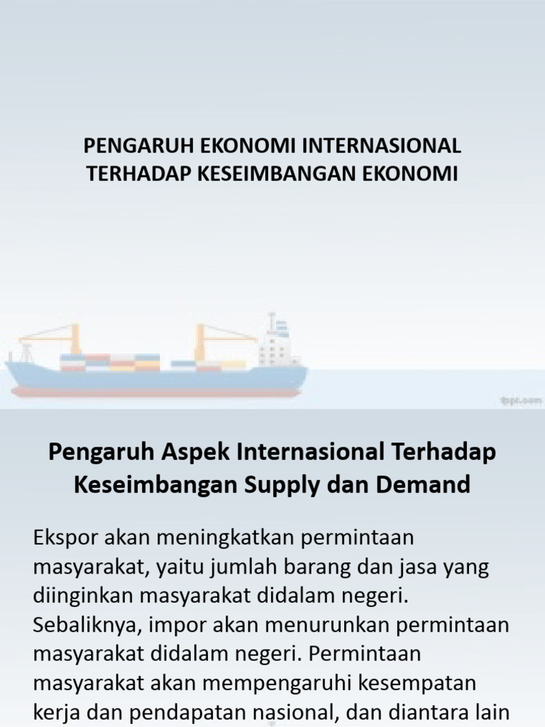 Pengaruh Ekonomi Internasional pada Supply-Demand | PDF