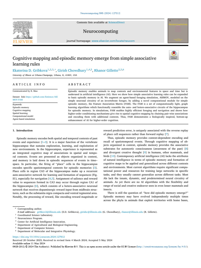 Cognitive Mapping and Episodic Memory | PDF | Hippocampus | Memory