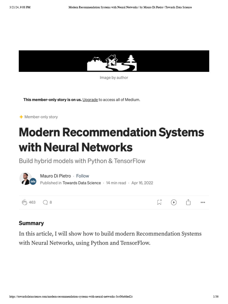 Recommendation Systems With Neural Networks | PDF | Computer Science ...