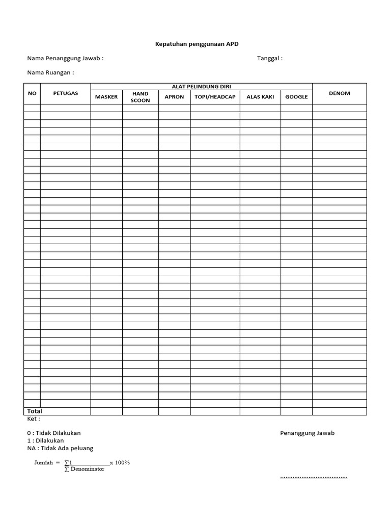 Formulir Kepatuhan Inm | PDF