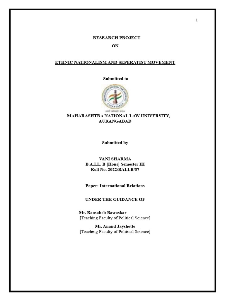 Ethnic Nationalism & Separatism Analysis | PDF | Nationalism | Tibet