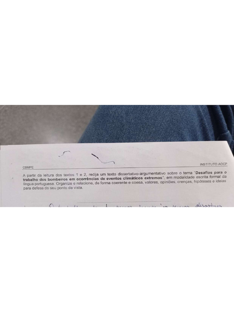 Prova Bombeiros Pe Oficial 2024 | PDF