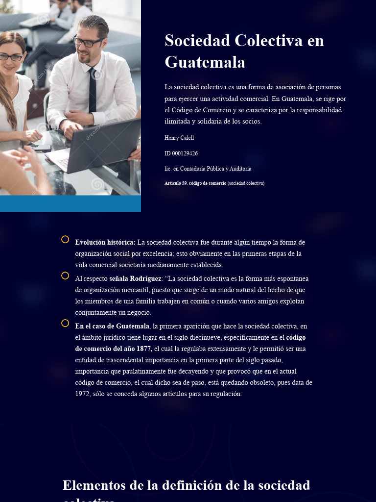 Sociedad Colectiva en Guatemala | PDF | Sociedad General | Comercio