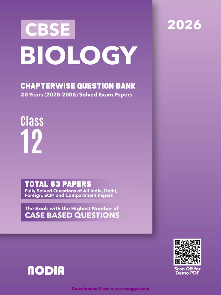 NODIA CBSE Question Bank Biology Class 12th | PDF | Ovary | Life Sciences