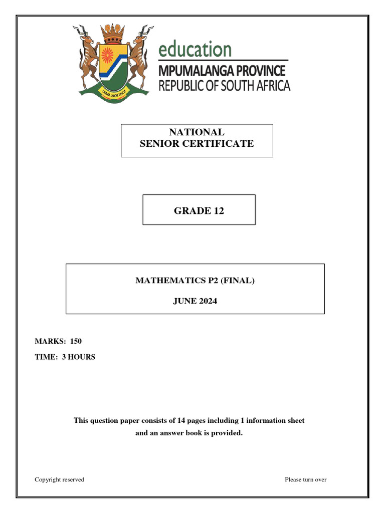 Mathematics P2 Qp Eng Pdf Trigonometric Functions Circle