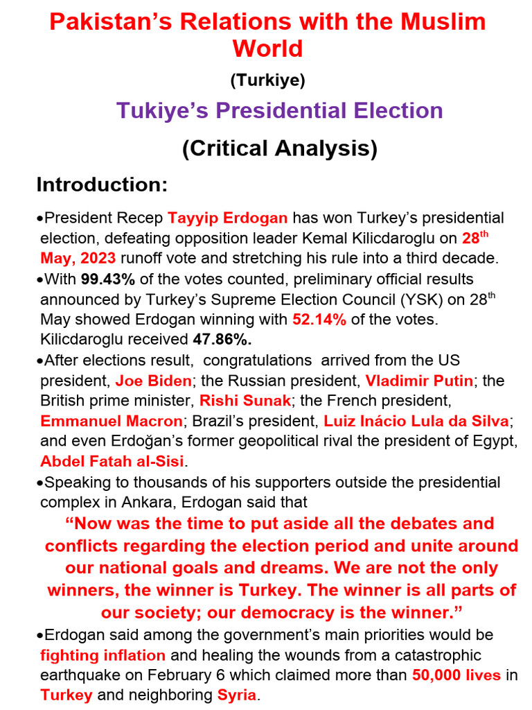 39.2 Tukiye's Presidential Election (Critical Analysis) | PDF | Cost Of ...