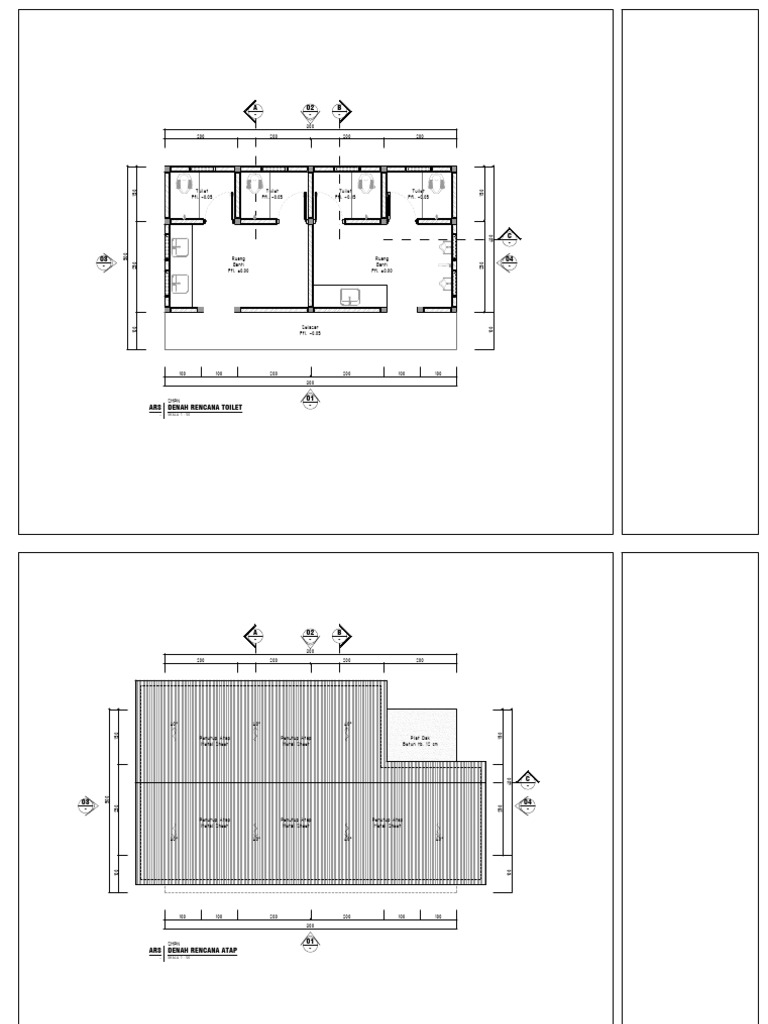 Denah Toilet SMPN Skala 1:50 | PDF