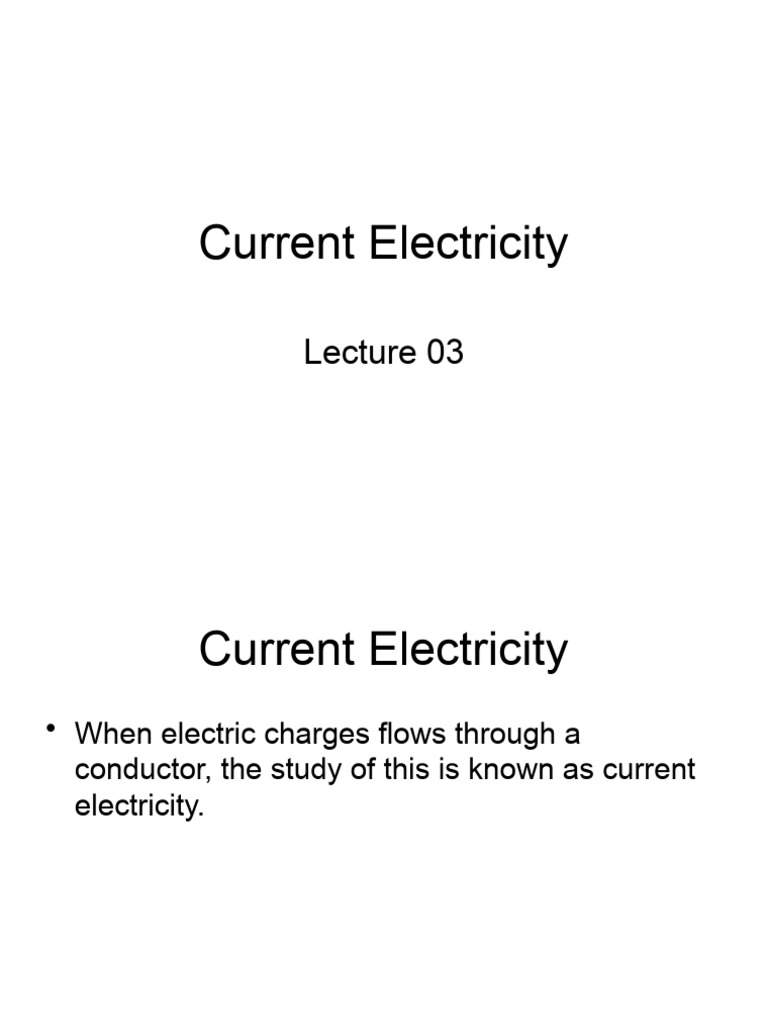 Current Electricity Pdf Electrical Resistance And Conductance
