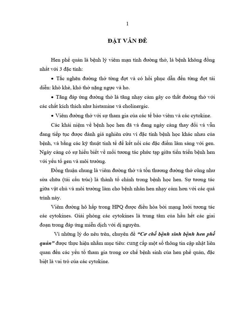 Bệnh sinh hen pq | PDF