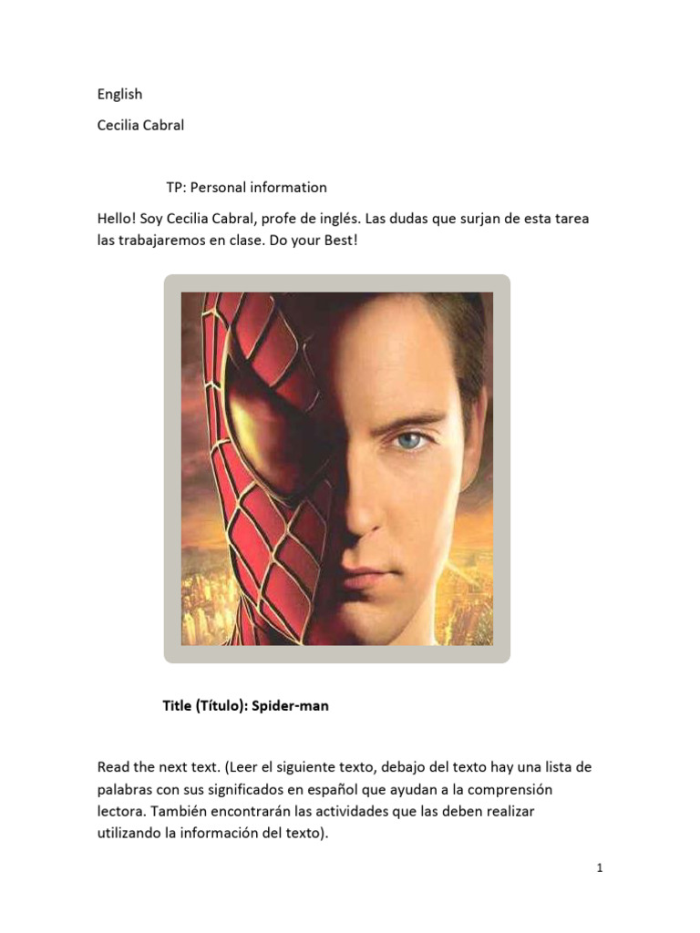 Wa0012. | PDF | Characters Created | Spider Man