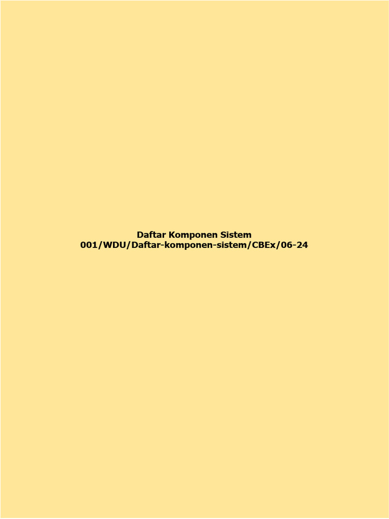 Daftar Komponen | PDF | Continuum Mechanics | Equipment