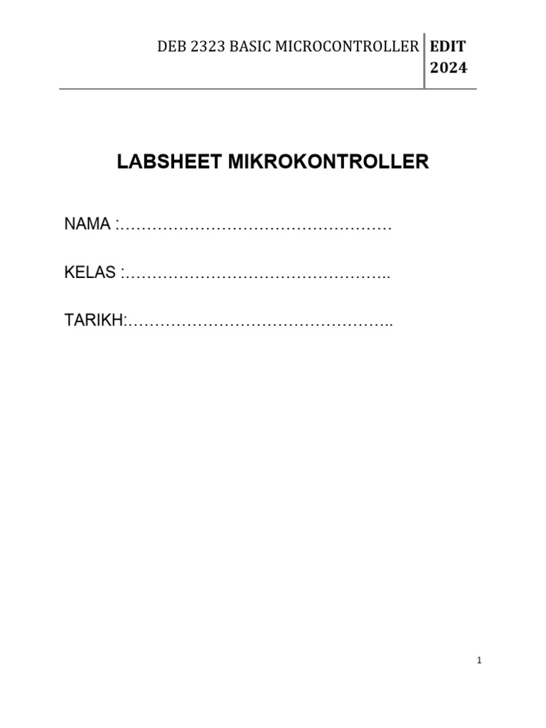Lab Sheet 1 | PDF