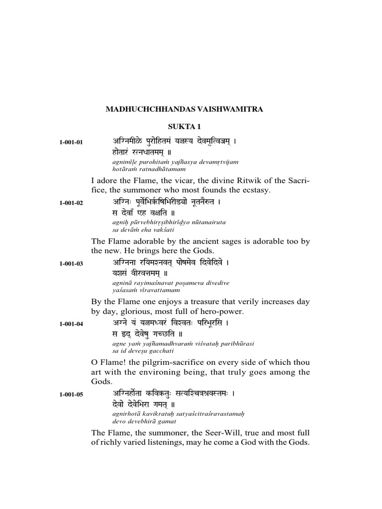 Hymns To The Mystic Fire 42-43 | Pdf | Hindu Literature | Hindu Mythology