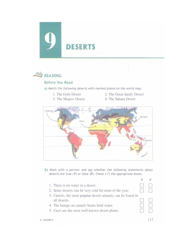 Unit 9 - Deserts | PDF