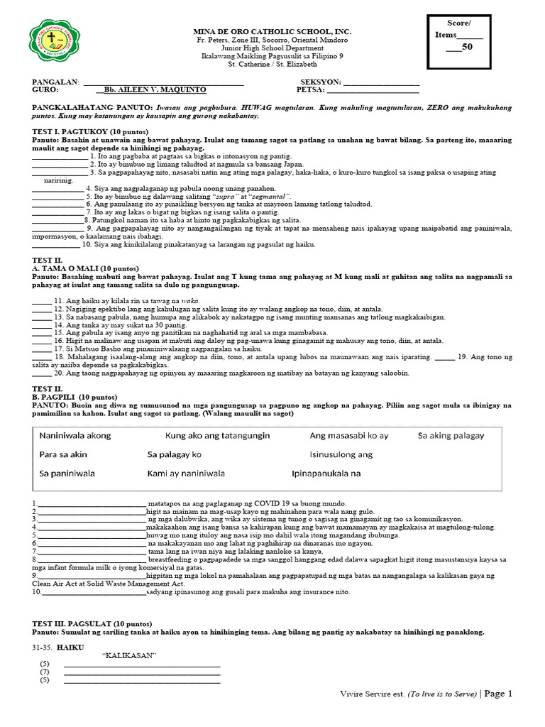 2nd-Prelims FIL 9 AILEEN | PDF