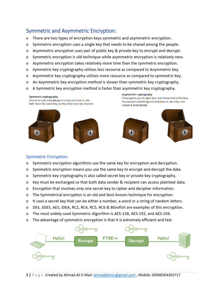 87-Symmetric and Asymmetric Encryption | PDF | Cryptography | Public ...