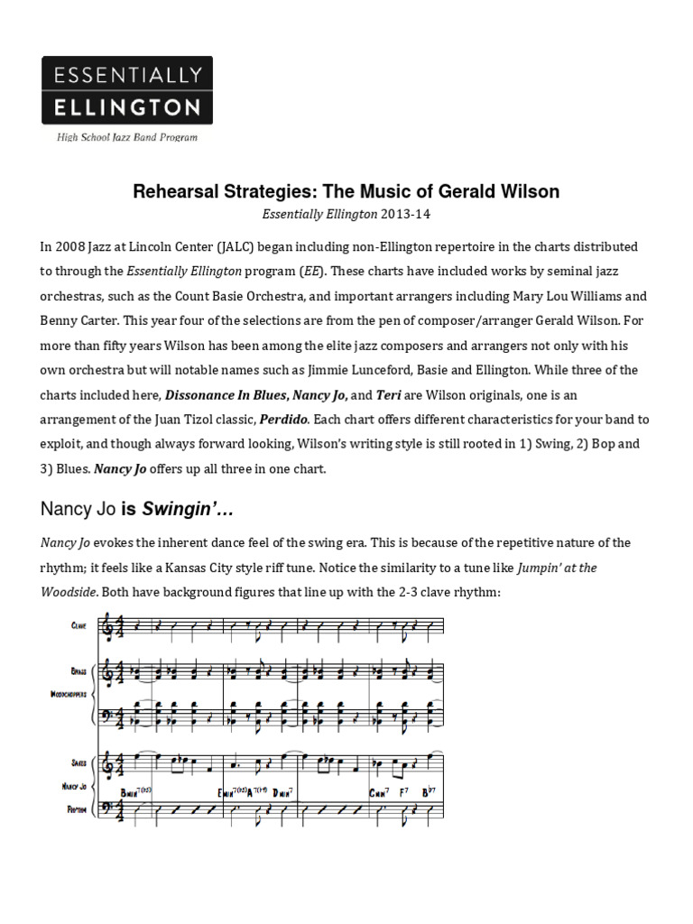 Gerald Wilson Teaching Guide | PDF | Chord (Music) | Musicology