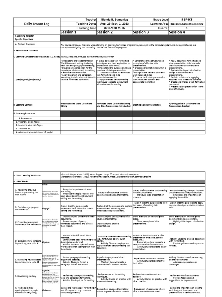 Programming 9 7es DLL 2023 2024 | PDF | Spreadsheet | Data