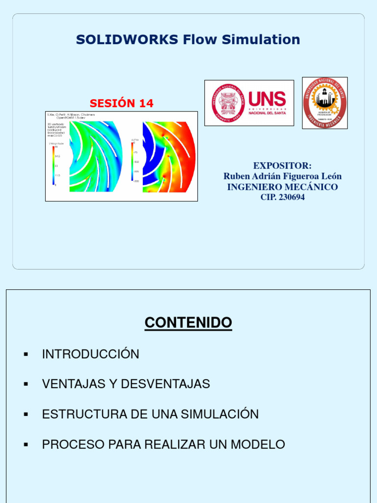 Sesión 14 - Solidworks Flow Simulation | PDF | Dinámica de fluidos ...