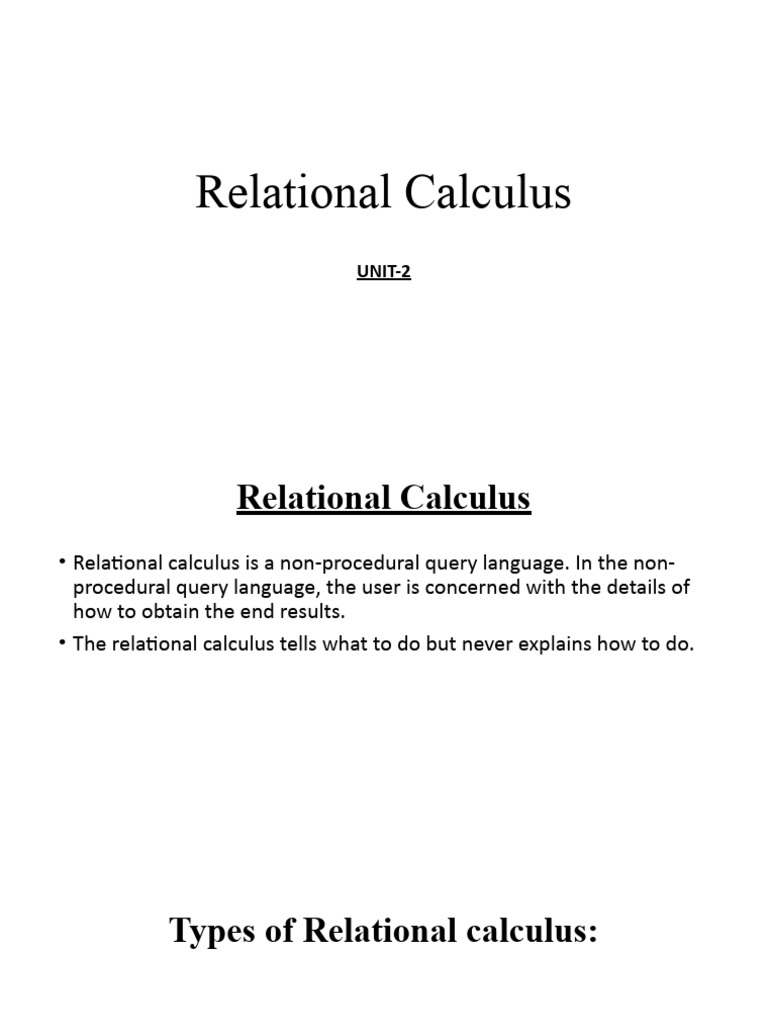 Relational Calculus | PDF | Relational Model | Syntax (Logic)