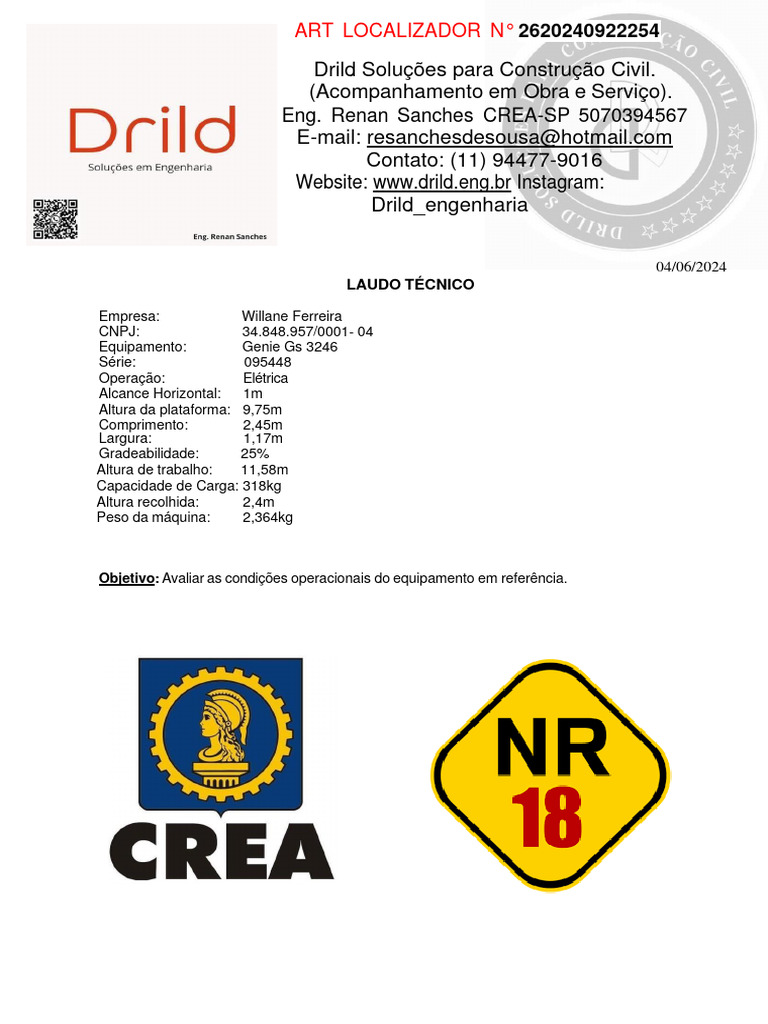 Laudo WDT Jodi | PDF | Casa e Jardim | Computadores