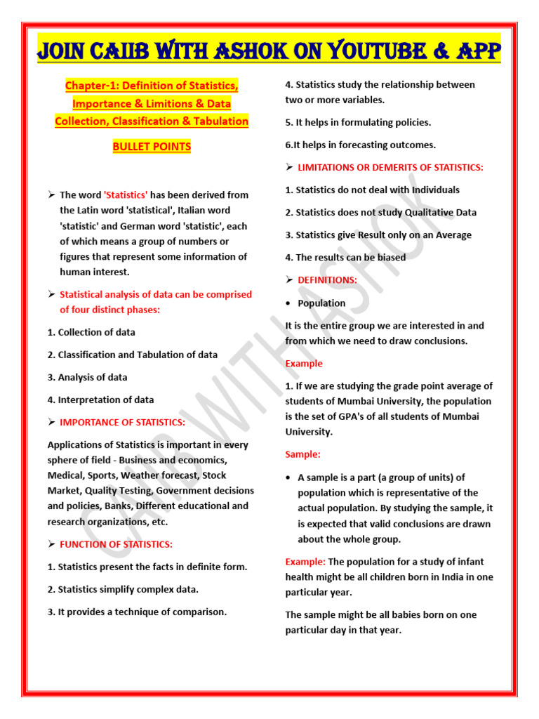 Abm Bullet Points Module A | PDF | Sampling (Statistics) | Stratified ...