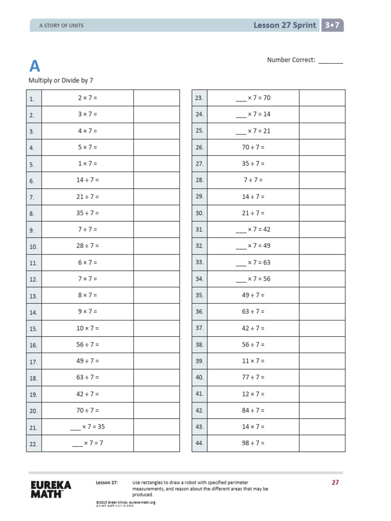 Multiplication Sprint (Thursday) | PDF | Elementary Mathematics ...
