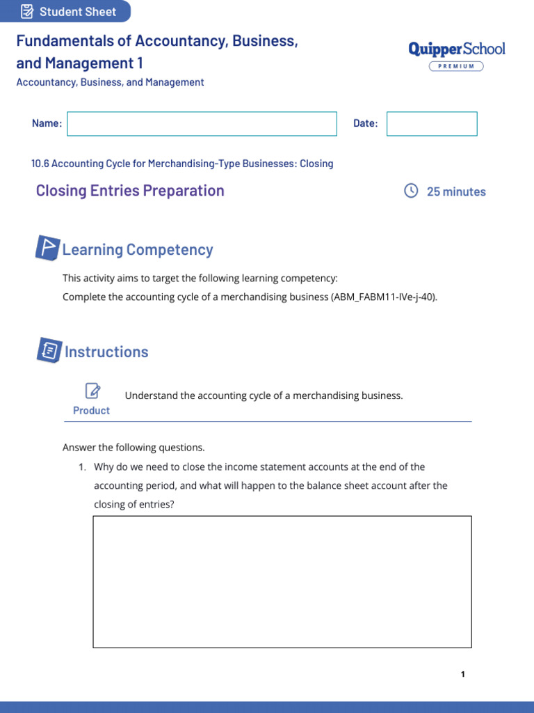 Fabm 1 SS 11 Q4 1006 | PDF | Debits And Credits | Financial Accounting