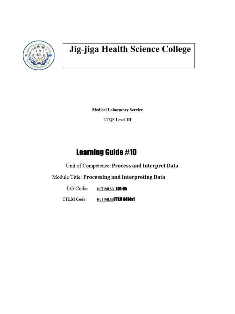 Medical Lab Data Processing Guide | PDF | Standard Deviation | Level Of ...