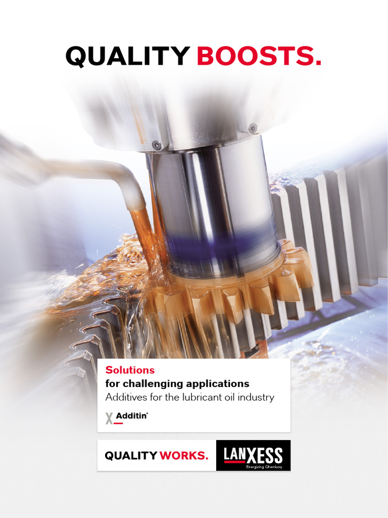 LANXESS Lubricant Additive Packages Additin Product Guide - EN | PDF ...