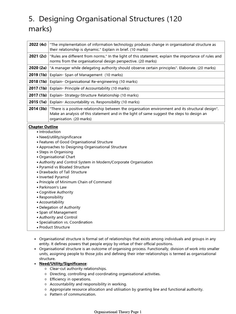 Designing Organisational Structures | PDF | Chief Executive Officer ...