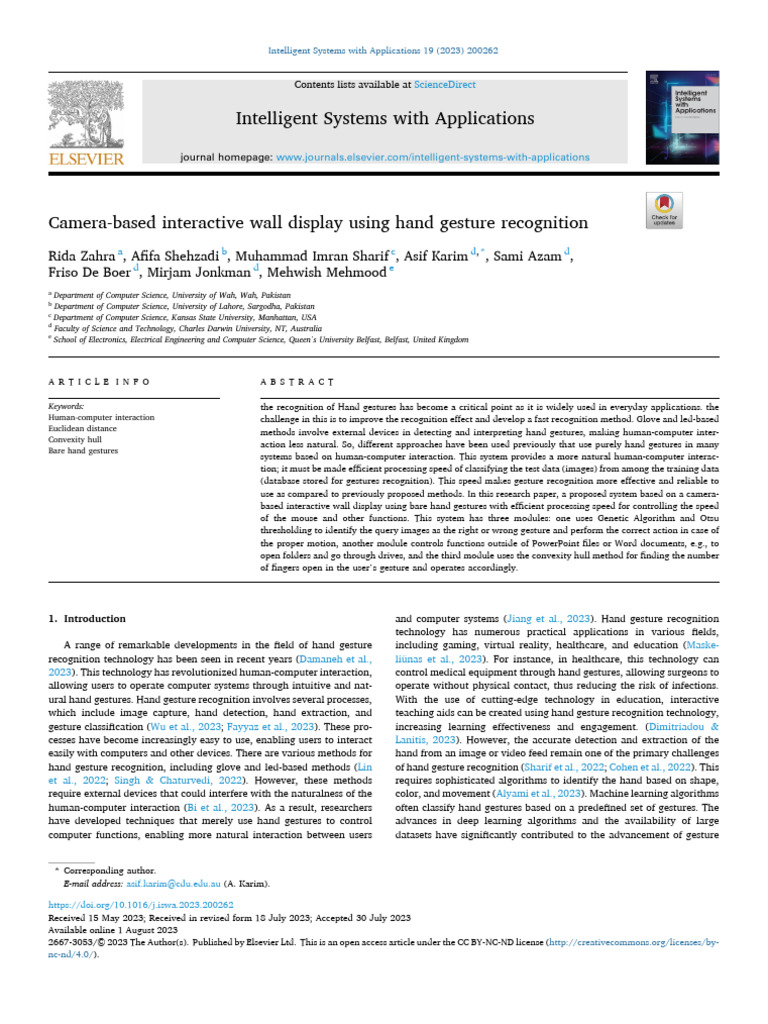 (Base - Paper) Gesture Recognisation For Computer | PDF | Deep Learning | Video